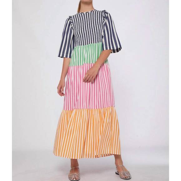 Vilagallo | Dresses | New Vilagallo Cailla Dress In Poplin Stripe ...
